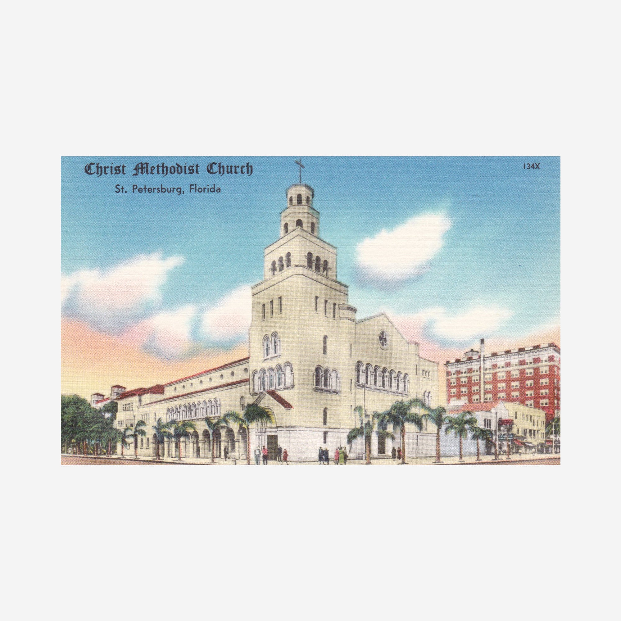 Vintage Christ Methodist Church St. Petersburg, Florida Linen Era ...