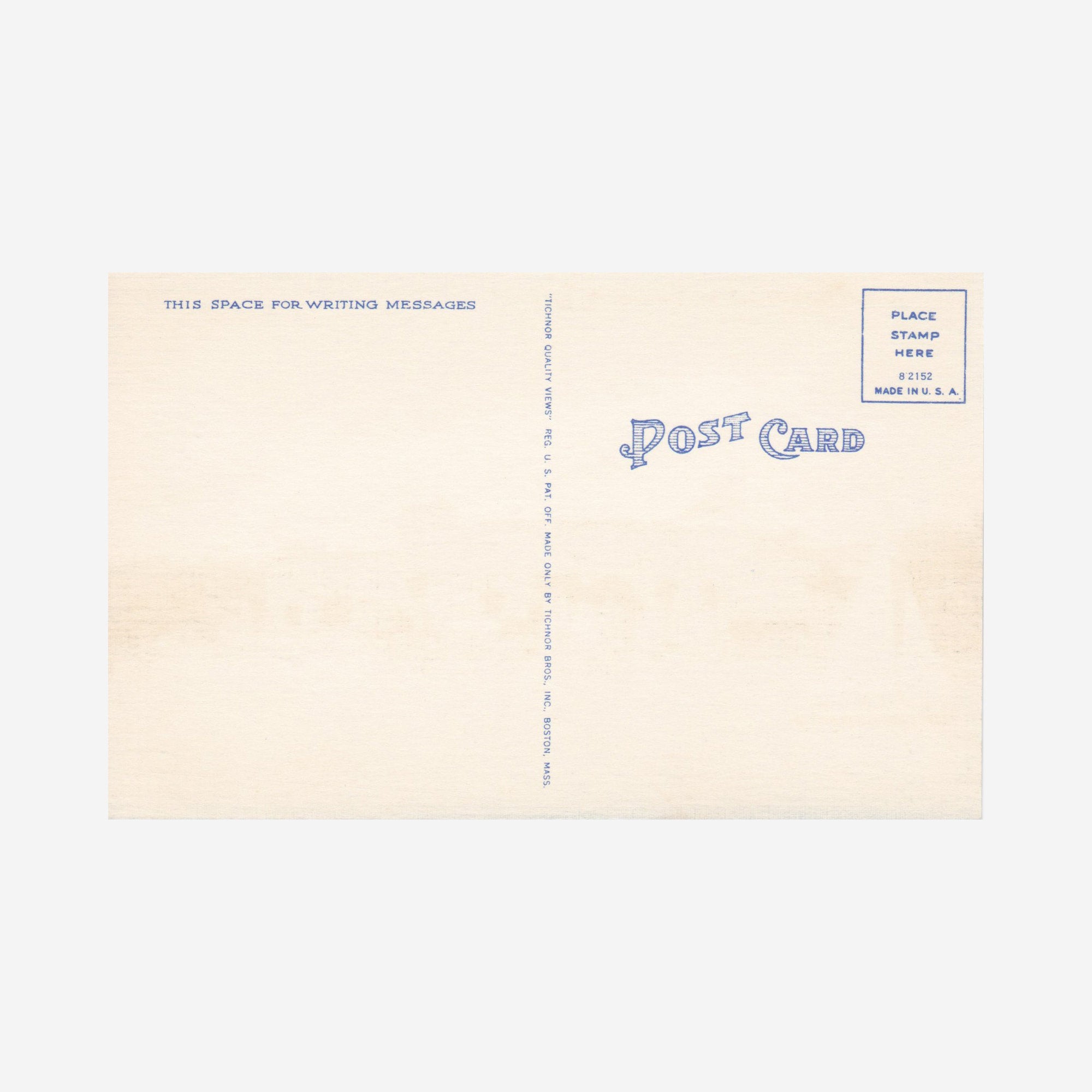 Back Of A Vintage Postcard